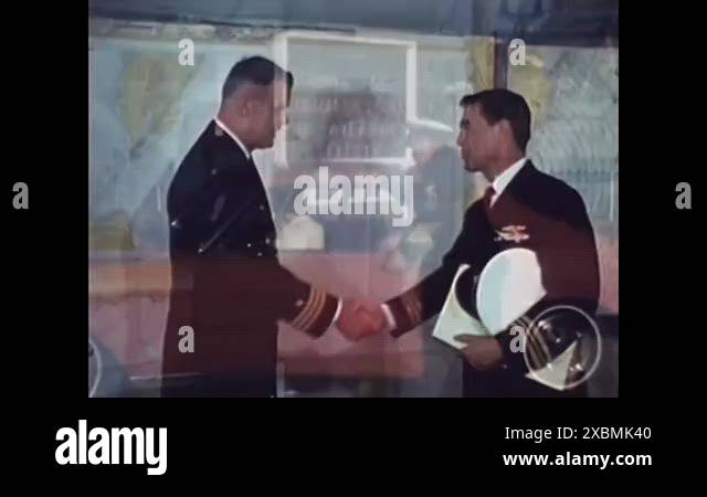 1967 - A Master Chief Petty Officer kisses his wife goodbye and walks ...