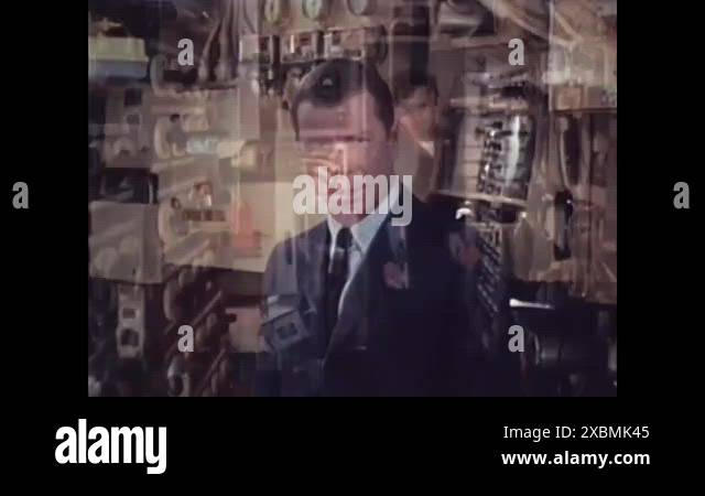 1967 - Sailors man battle stations and a plotting party and a fire ...