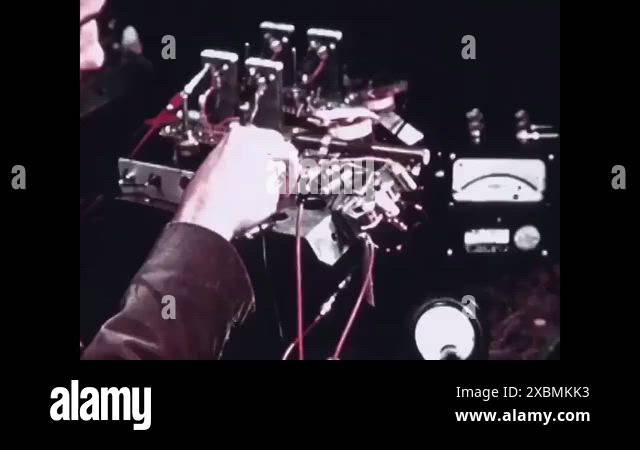 1956 - Aerospace workers adjust and assemble parts of the SM-65 Atlas ...