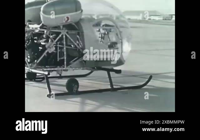 1964 - A helicopter takes off at a NASA airfield during testing of the ...