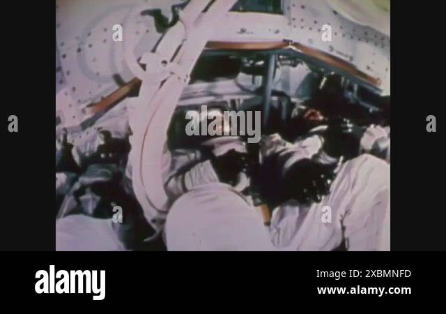 1968 - The astronauts aboard the Apollo 8 prepare for Trans Lunar ...