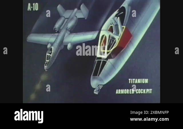 1977 - The features of the A-10 cockpit are shown in action Stock Video ...