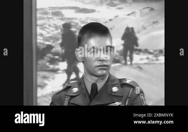 1951 - Captain Carl Zimmerman interviews a corporal about fighting the ...