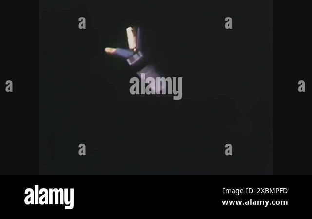 1968 - Shots Apollo 7’s spacecraft propulsion system in orbit Stock ...