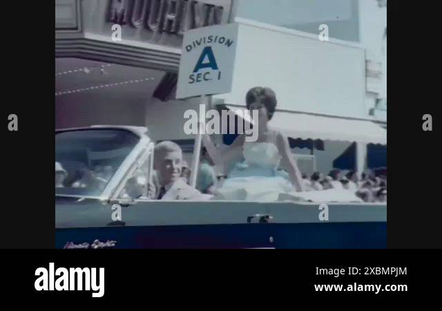 1965 - Children ride floats in a parade, and Scottish people ...