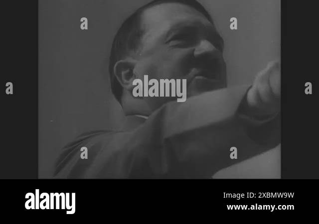 1940s - Hitler is photographed from various angles and works his ...