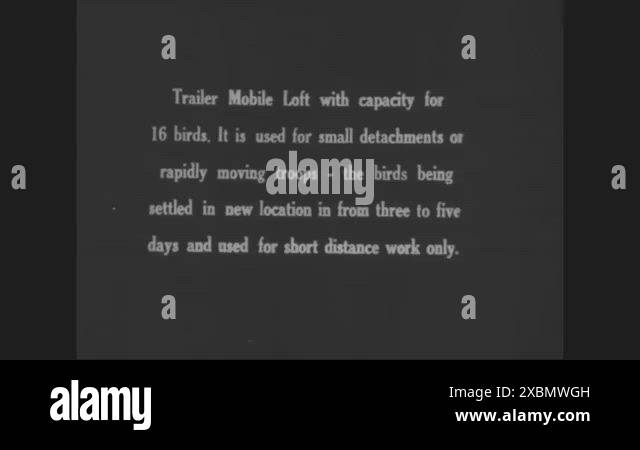 1920s - Mobile pigeon cages for troops in the field, and releasing a ...