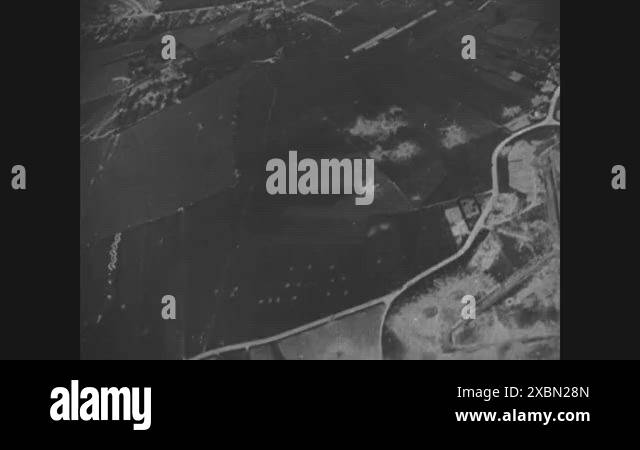 1940s - Shots of English aircraft stored and hidden throughout the ...