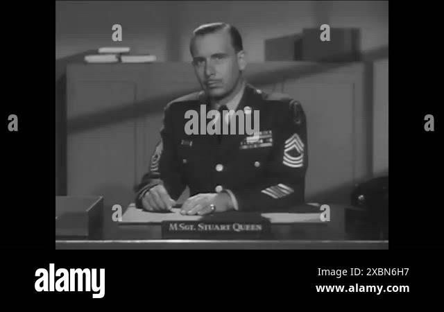 1951 - Sgt. Stuart Queen stresses the importance of the US Army ...