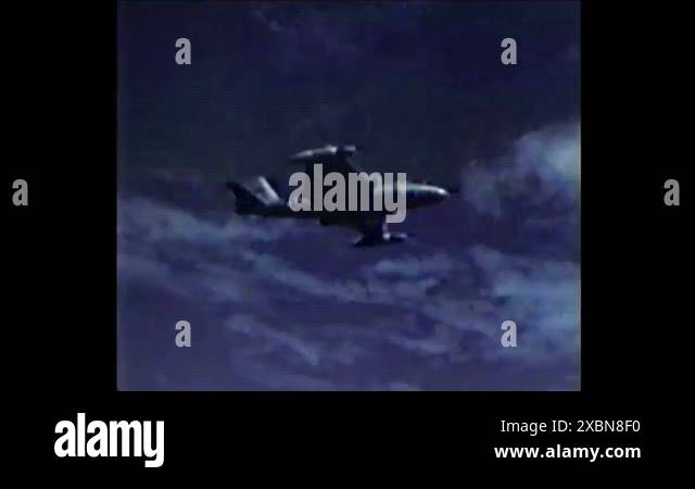 1956 - Nuclear explosions are shown and a Martin B-57 Canberra aircraft ...