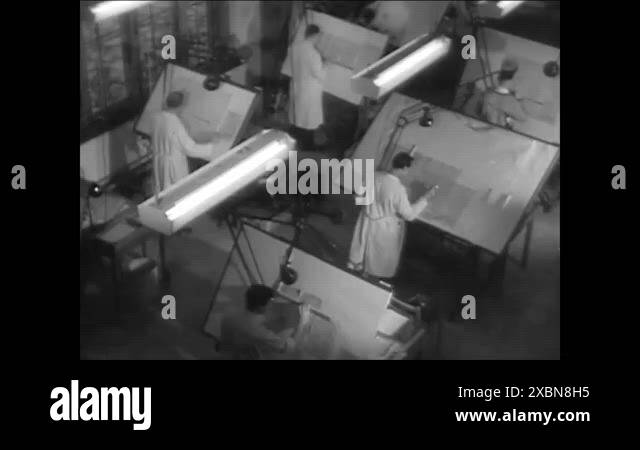 1950 - A United States Army Ordnance Corps laboratory is shown and ...