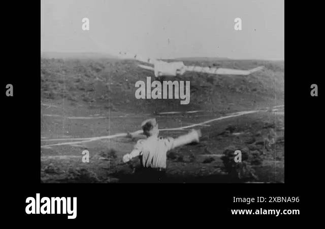 1943 - German boys fly model planes and the Luftwaffe is shown as well ...