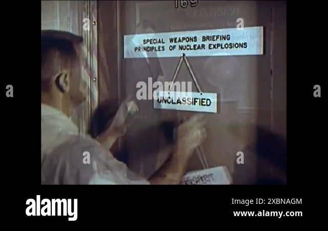 1960 - A man explains how explosions and nuclear explosions take place ...