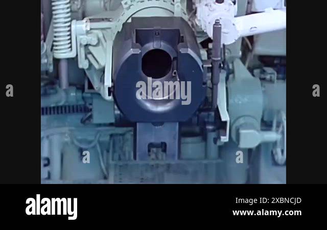 The 105mm Howitzer M 108 self propelled is fired from a tank Stock ...