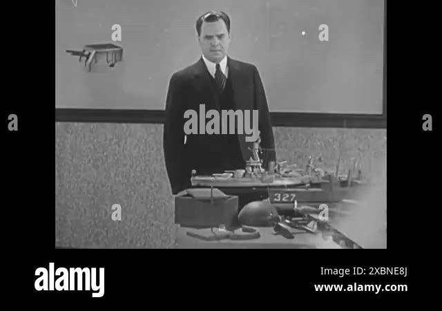 A man explains why battleships are not obsolete, showing footage of one ...