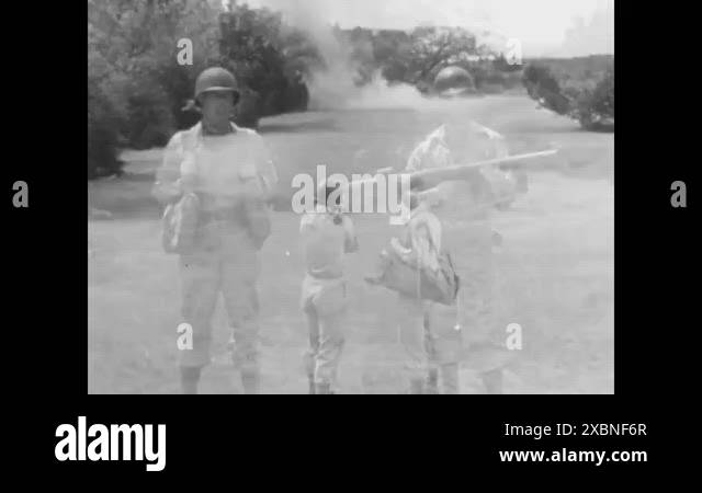 An M1 Rocket Launcher and M7 practice ammunition and an M6 round is ...