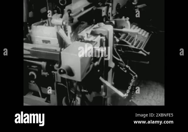 A vice frame, elevator, vice jaws, justification block and knife block ...