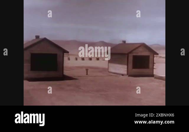 An atomic bomb test is performed to demonstrate how an atomic bomb will ...