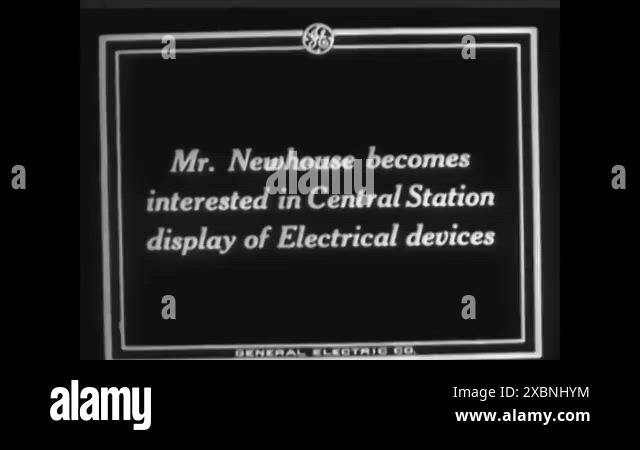 An early 1900s era man looks at a window display of early electrical ...