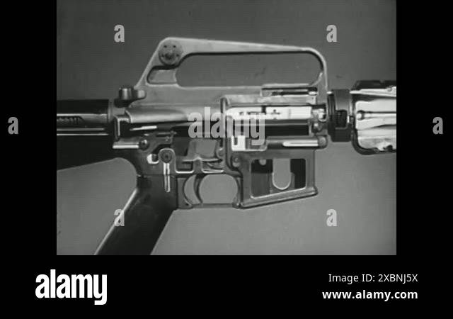 1966 - Automatic and Semiautomatic firing of the XM16E1 Rifle of the U ...