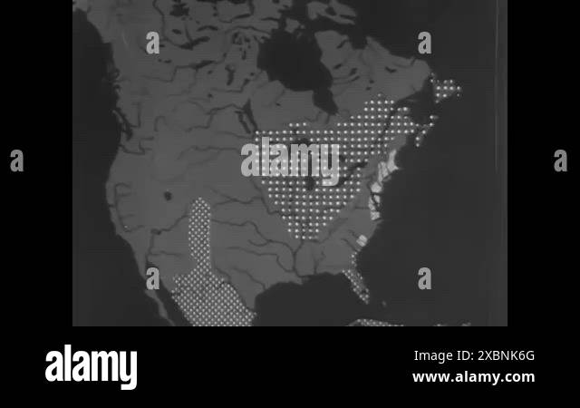 1942 - An illustrated map shows how various parts of North and South ...