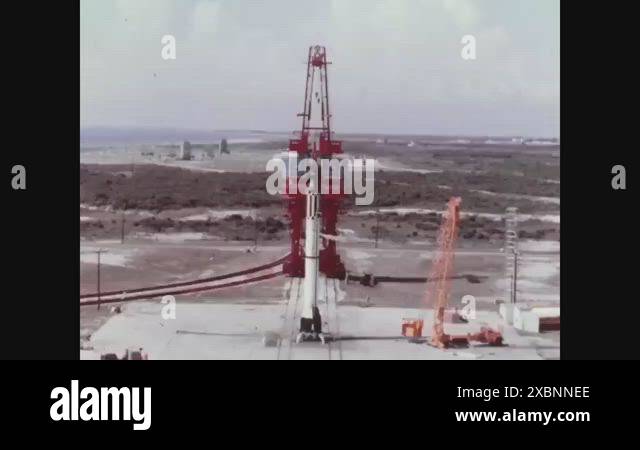 1961 - The Freedom 7 spacecraft lifts off from a launchpad at Cape ...
