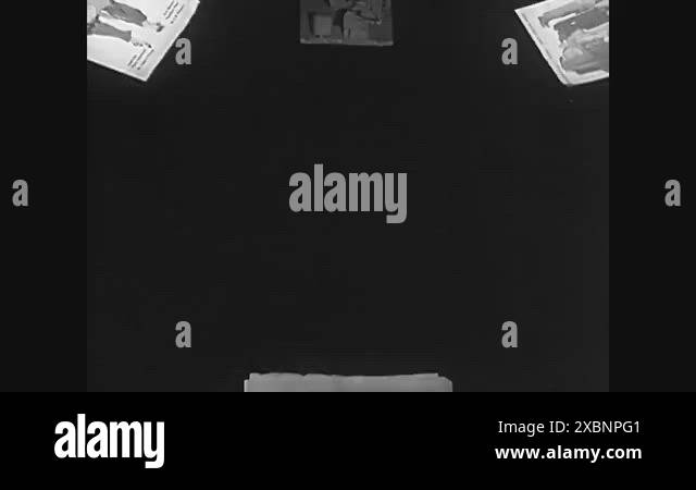 1937 - Unusual stop frame animation of magazines coming into frame and ...