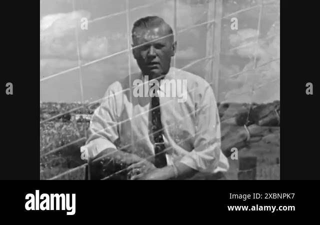 1961 - A swine farm using the pasture system has portable hog houses ...