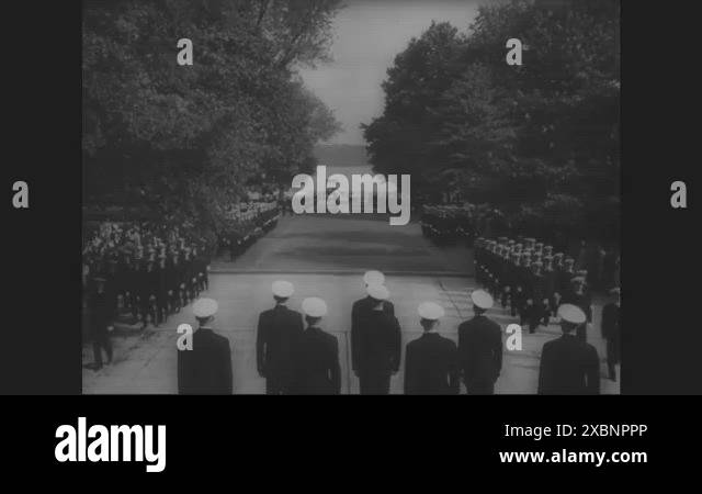 1945 - Cadets attend a memorial service, dress in historical uniforms ...