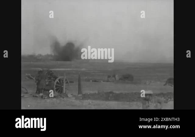 1918 - German artillery units shell British batteries and positions in ...