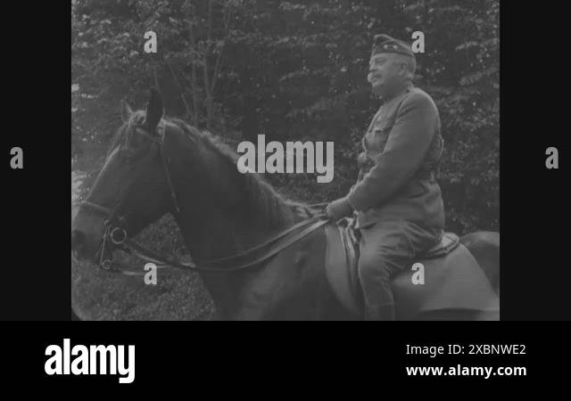 1918 - Major General Joseph Theodore Dickman inspects the 38th Infantry ...
