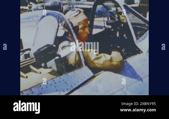 1945 - Cameras have been mounted on a Republic P-47 Thunderbolt fighter ...