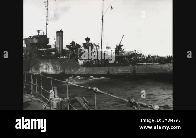 1940 - Various watercraft are utilized during an evacuation in the ...