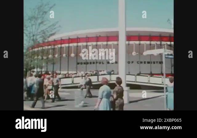 Exterior shots of many pavilions are seen at the 1964 New York World's ...