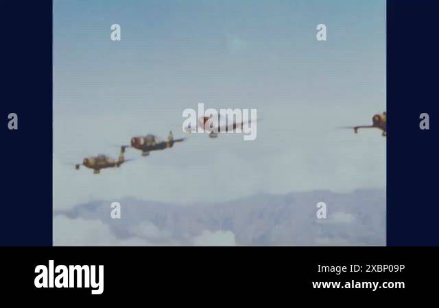 1945 - Lieutenant Colonel Gilbert Wymond and the 57th fighter group fly ...