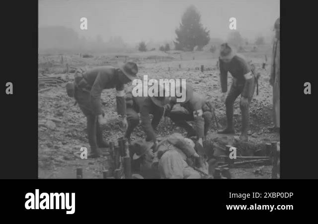 1930s - Soldiers fight in trenches and on the battlefield, and the ...