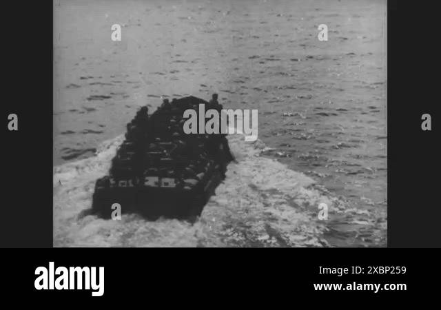 1943 - Navy soldiers from sunken ships are rescued, and Rendova in the ...