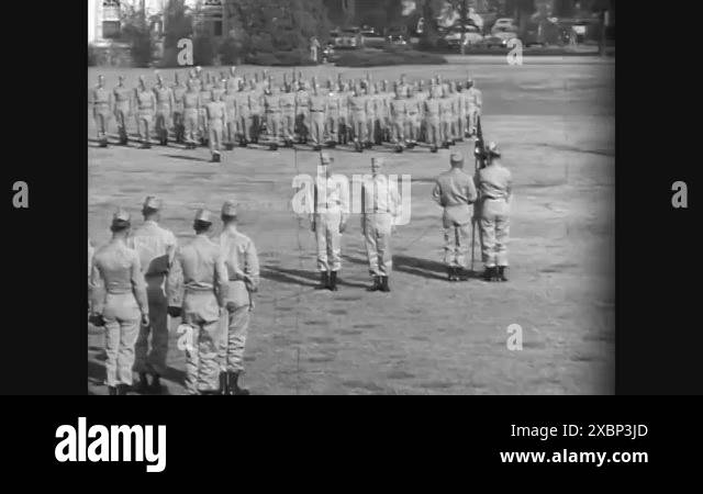 1951 - A class of paratroopers receive their wings and Parachute ...