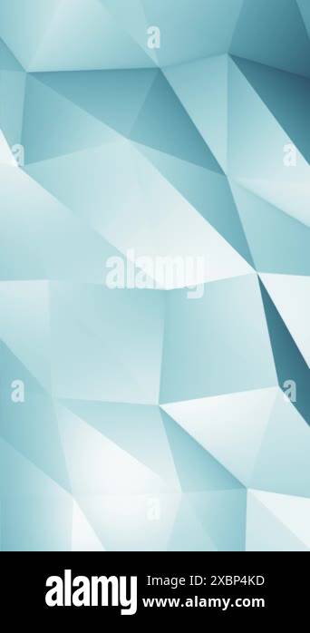 Vertical video - blue low poly shapes abstract geometric motion ...