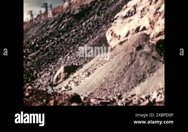 A film about copper mining and smelting in the 1940's and 1950's Stock ...