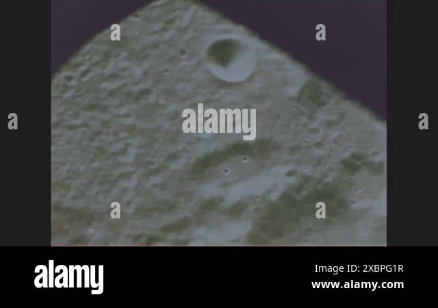 The Apollo 8 skims the surface of the moon and is showcased before ...