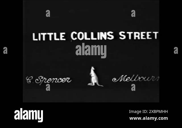 A look at Little Collins Street foot traffic, horse and buggies, and ...