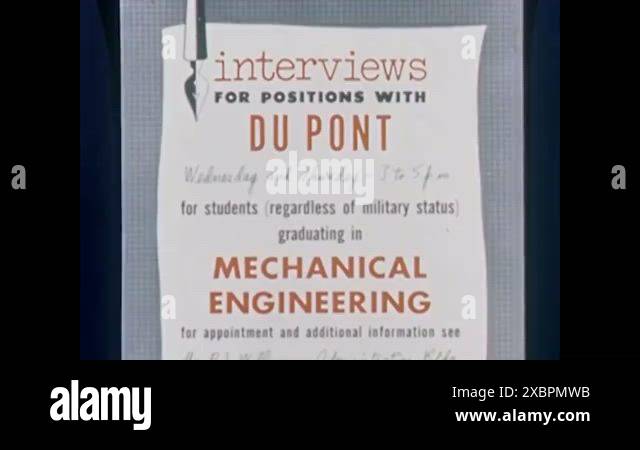 An interview add shows DuPont is searching for mechanical engineers in ...
