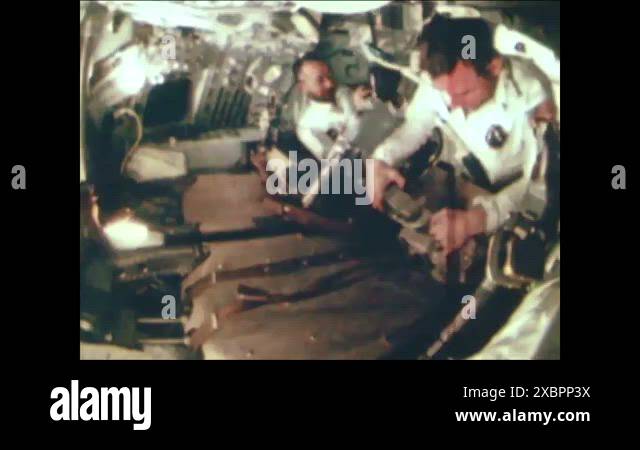 Footage of the Apollo 9 mission to test the Command-Service Module and ...
