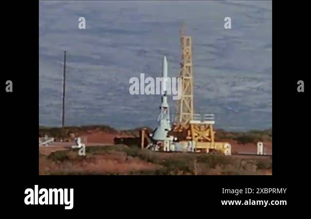 Launch escape subsystems for the Apollo spacecraft are launched and ...