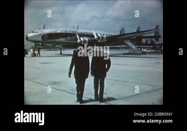 Arthur Godfrey pilots the new Eastern Airlines Constellation in 1953 ...