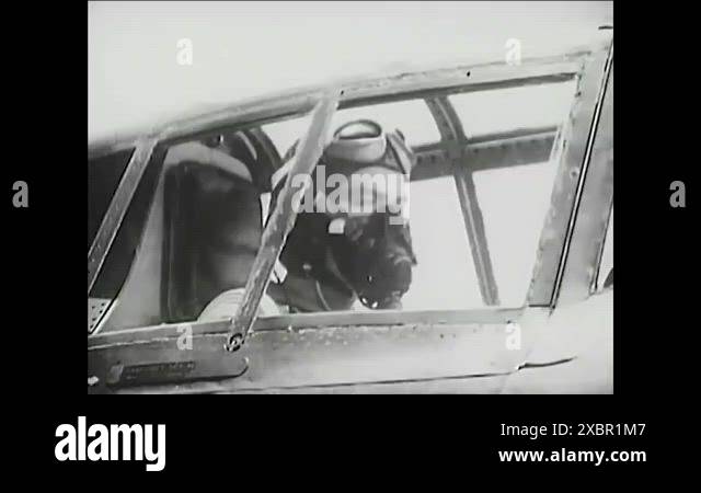 A pilot flying in a United States Army Air Forces Republic P-47 ...