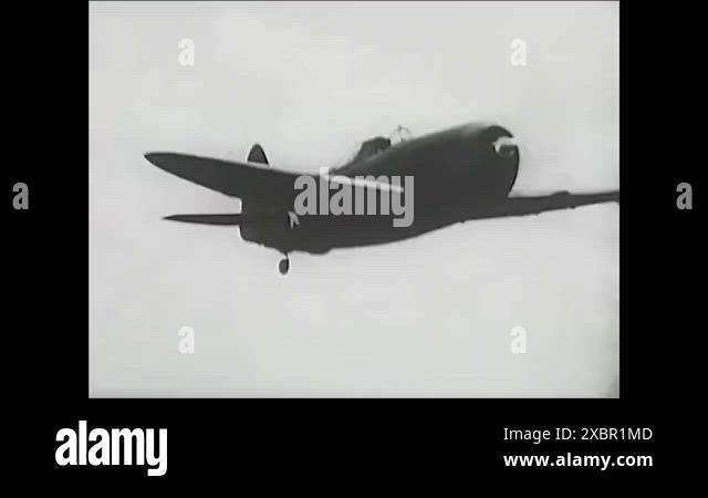 A pilot flying in a United States Army Air Forces Republic P-47 ...