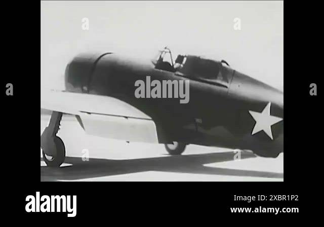 A pilot in a United States Army Air Forces Republic P-47 Thunderbolt ...