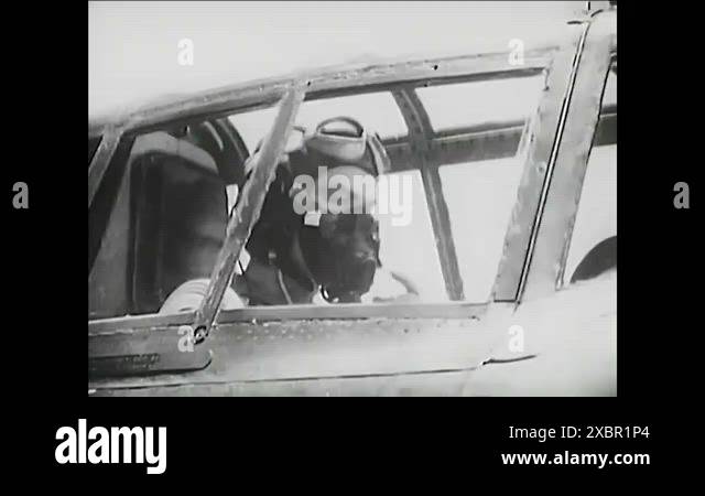A pilot flying in a United States Army Air Forces Republic P-47 ...